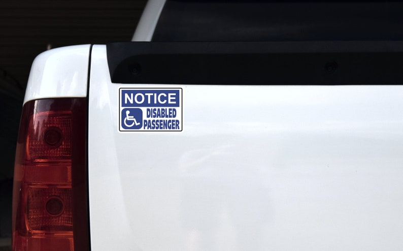 5in X 3.5in Notice Disabled Passenger Sticker - Etsy
