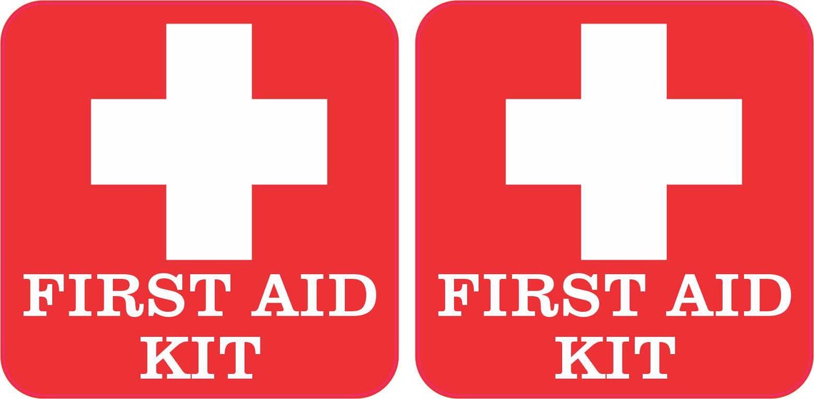 Stickertalk First Aid Kit Vinyl Stickers 1 Sheet of 2 - Etsy