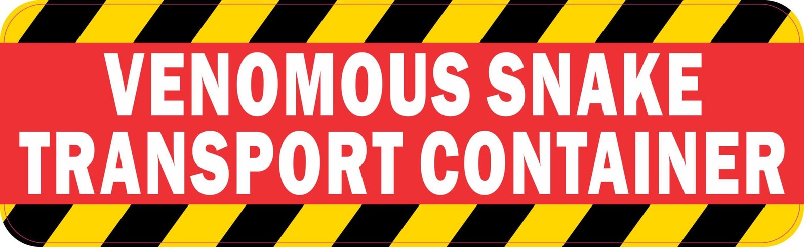 Stickertalk Venomous Snake Transport Container Vinyl Sticker - Etsy