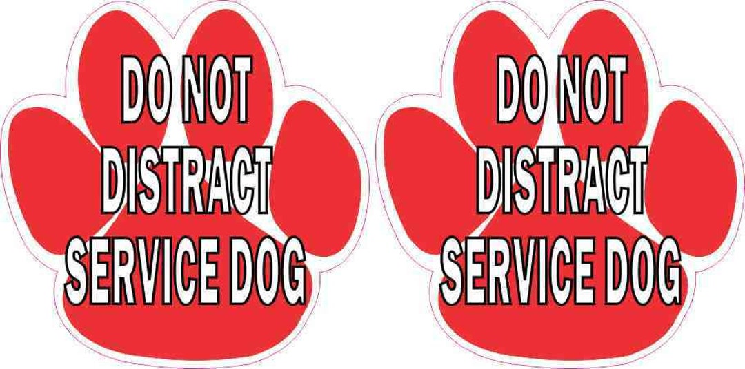 3in X 3in Do Not Distract Service Dog Stickers - Etsy