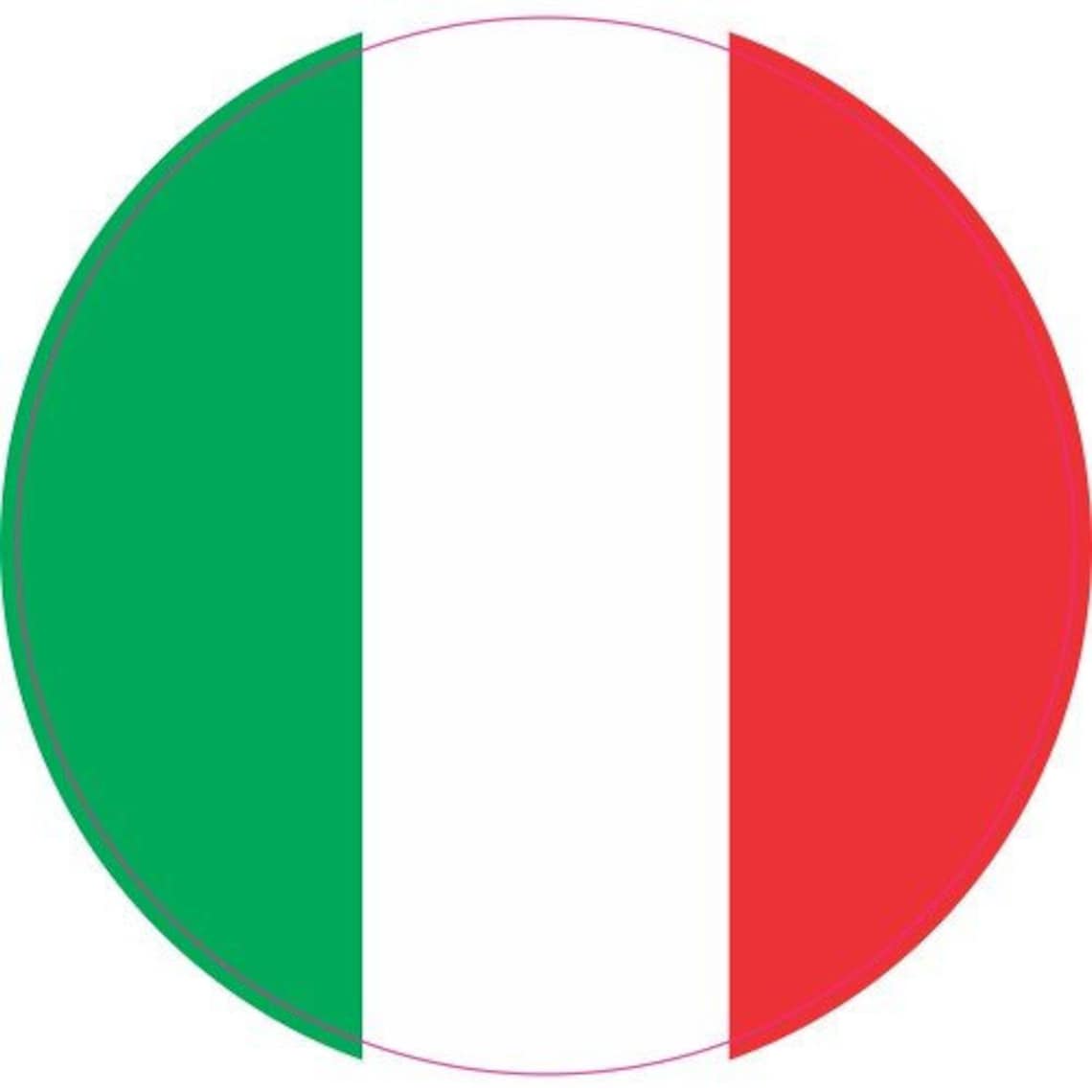 3in X 3in Circle Italian Flag Sticker - Etsy