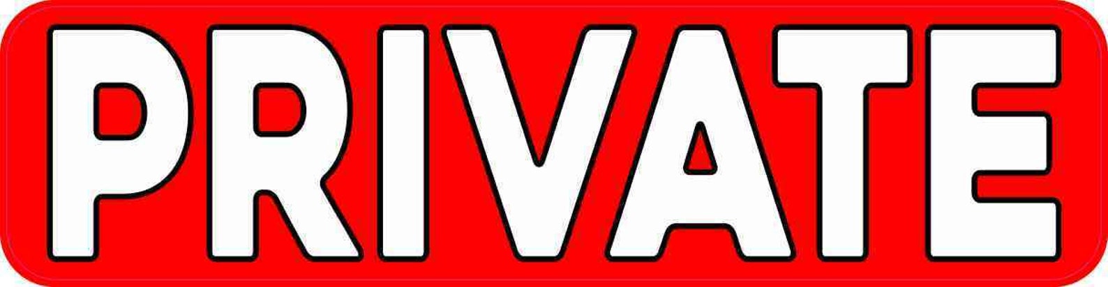 8in X 2in Red Private Sticker Vinyl Business Door Sign Office - Etsy