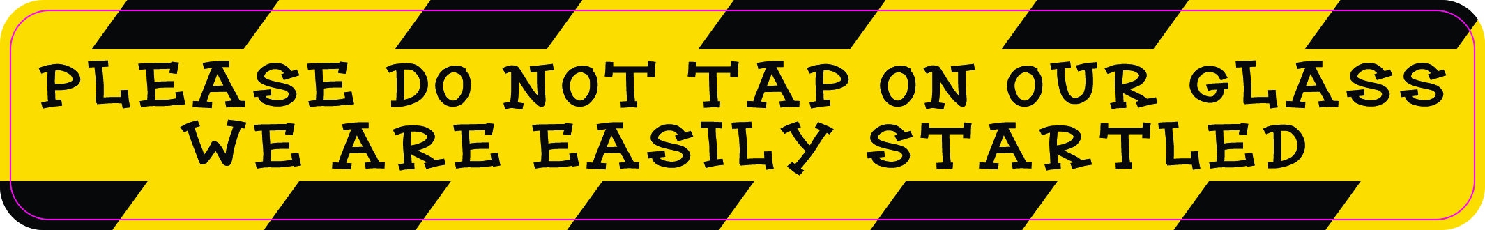 7in X 1in Please Do Not Tap on Our Glass Vinyl Sticker - Etsy UK