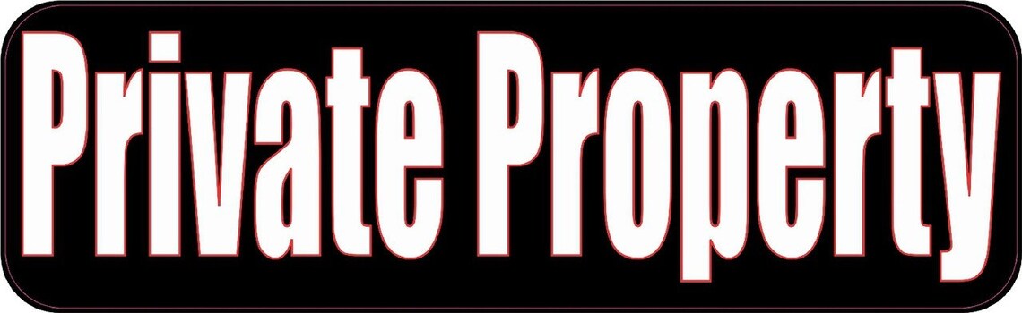 10in x 3in Private Property Sticker | Etsy