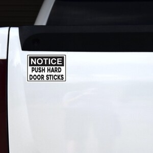 5in X 3.5in Notice Push Hard Door Sticks Magnet - Etsy