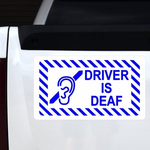 14in X 8in Driver is Deaf Magnet | Etsy