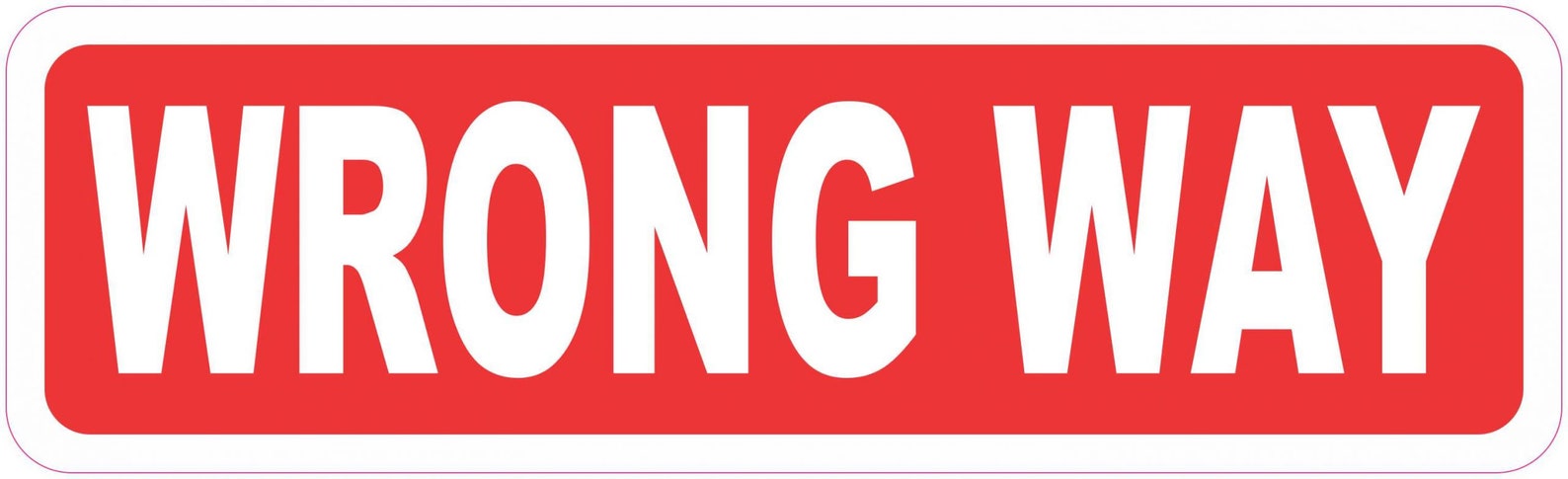 Stickertalk Wrong Way Vinyl Sticker 10 Inches X 3 Inches - Etsy