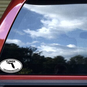 5in X 3in Oval Florida the Sunshine State Sticker - Etsy