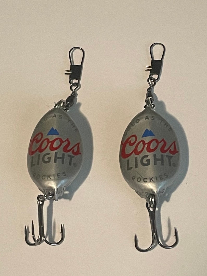 Two Coors Light Bottle Cap Fishing Lures - Etsy