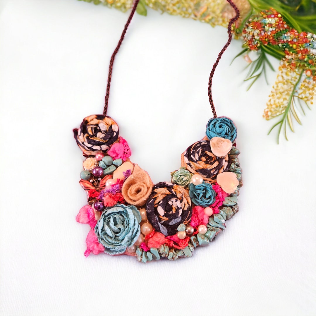OOAK Necklace, Unique Handmade Art to Wear Pendant, Boho Jewelry ...