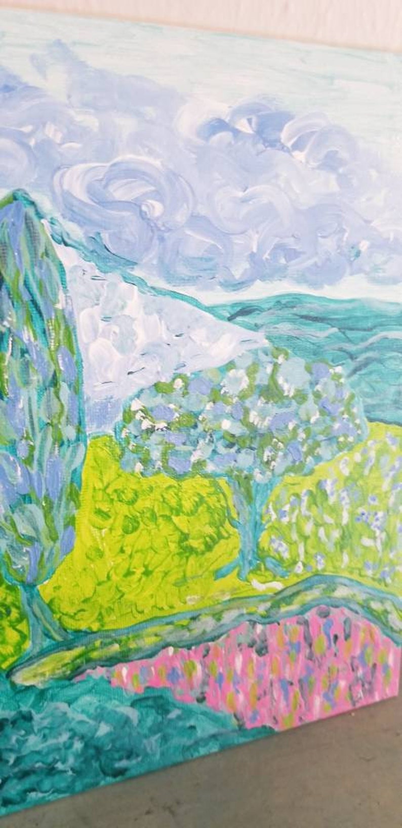 Original Painting, Modern Art, Spring Landscape, Original Art on Canvas ...