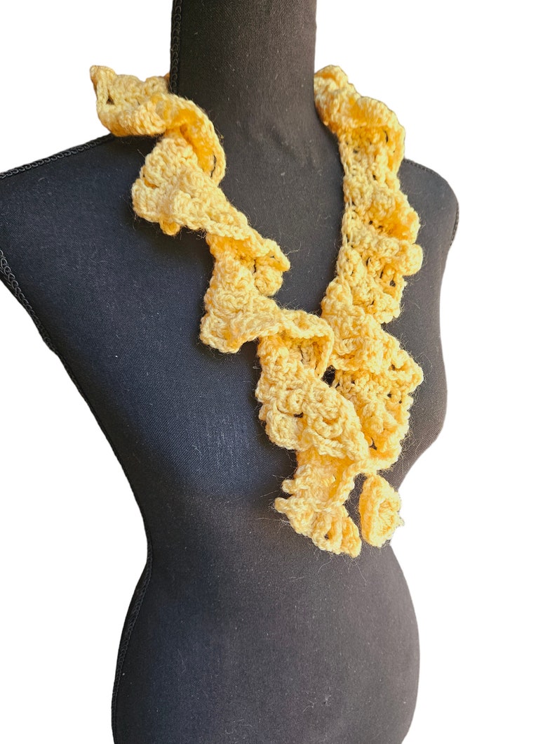 Handmade Freeform Crochet Scarf, Handcrafted Fancy Scarf, Crochet Neck ...