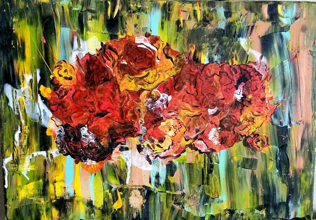 Original Abstract Painting Fall Colors Painting Still Life - Etsy