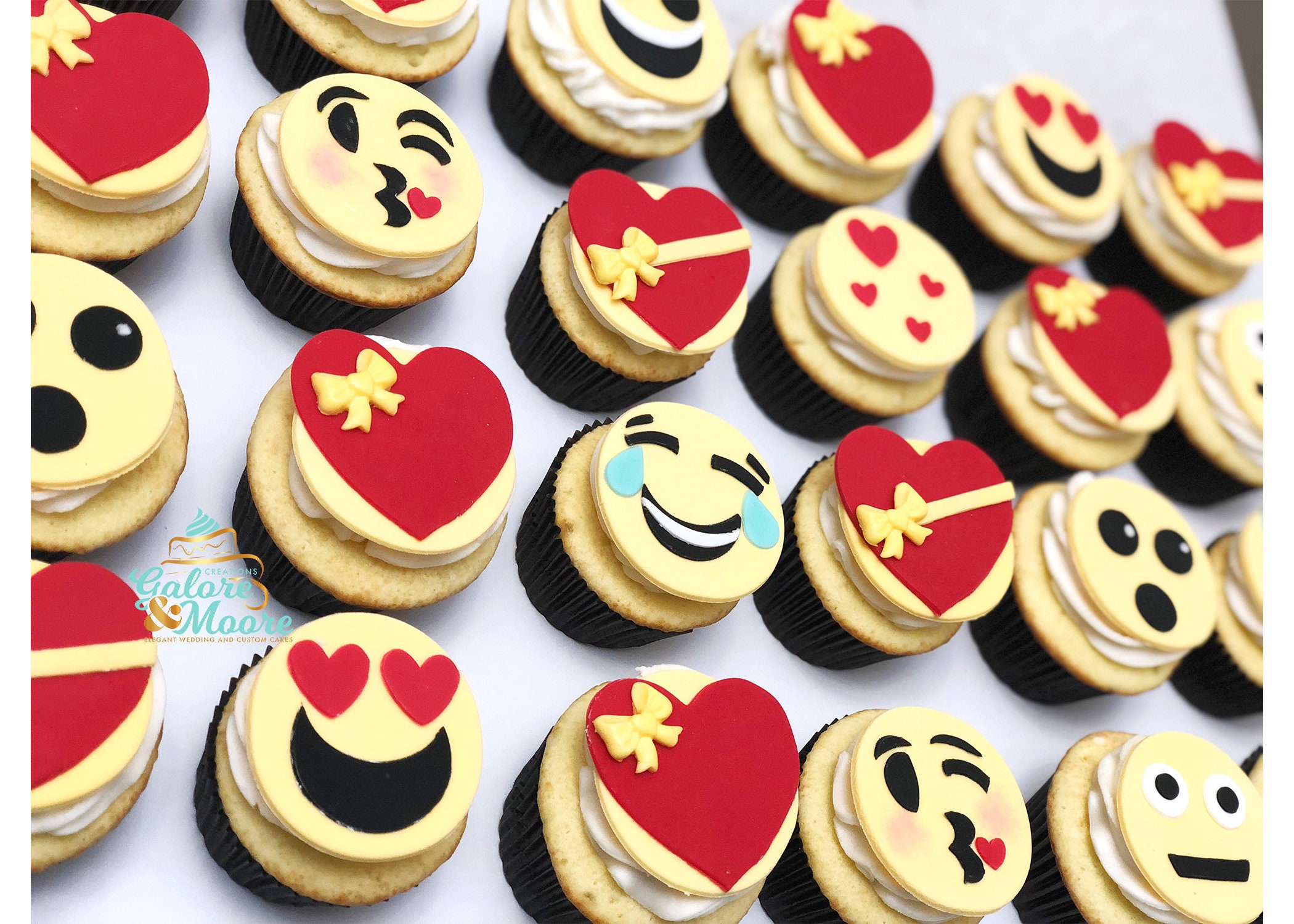 Emoji Fondant Cupcake Toppers - Etsy