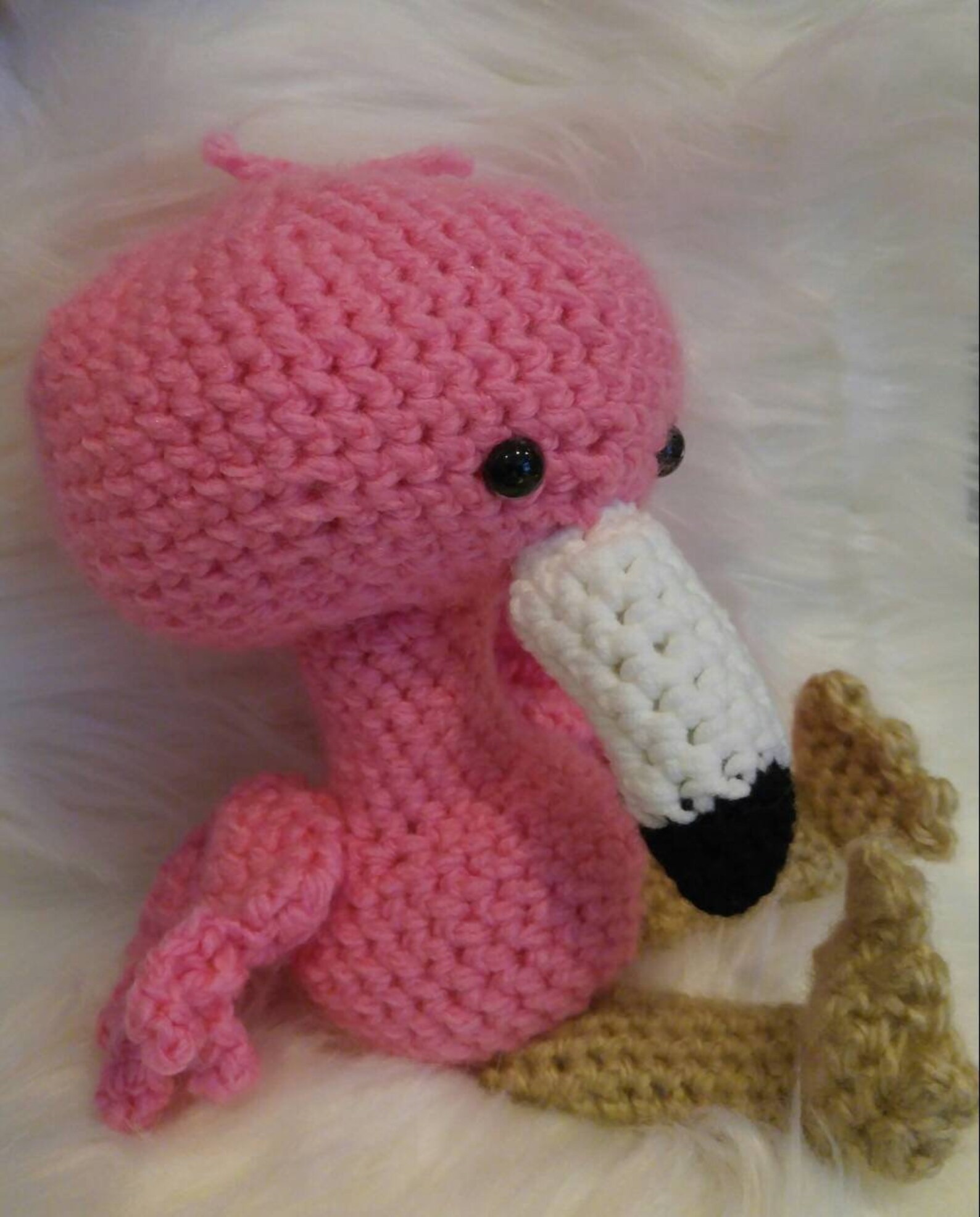 Stuffed Pink Flamingo Hand Made Crocheted Custom Order - Etsy