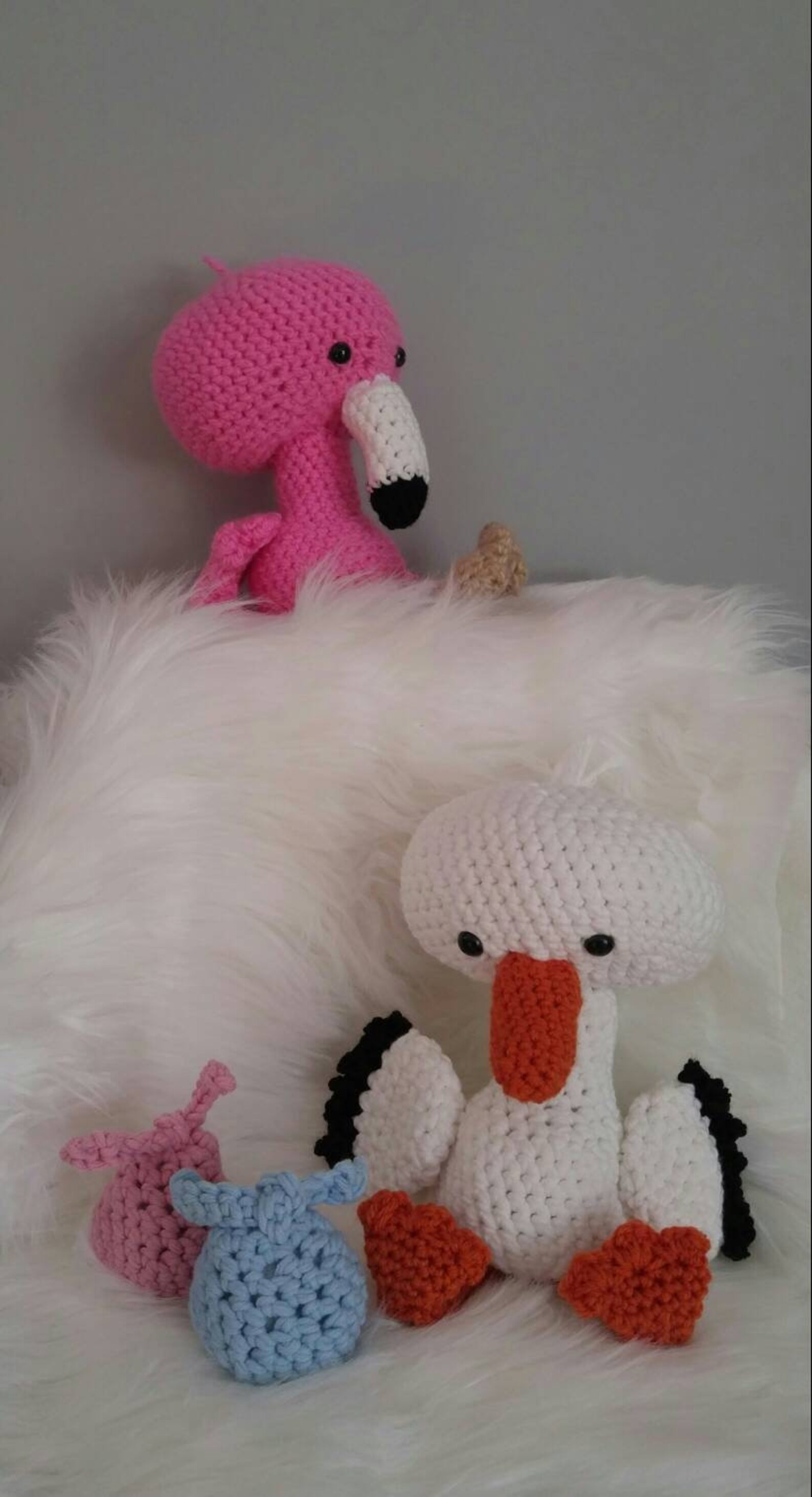 Baby Stork Gender Reveal Crochet Stuffed Stork Custom Made to - Etsy