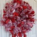 Deco Mesh Red Heart Wreath. Red Heart Decoration. Red Valentines Wreath ...