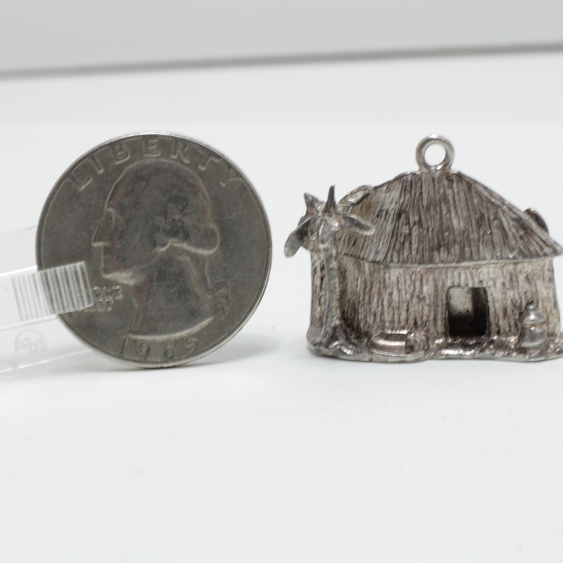 Vintage Sterling Silver Tiki Hut Charm Pendant Hawaiian Large - Etsy