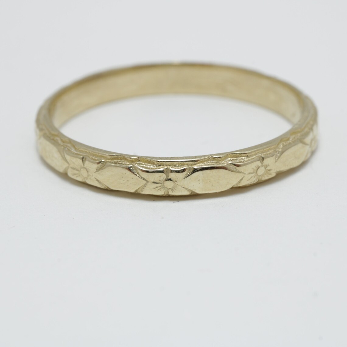 Vintage Men's 14k Yellow Gold Wedding Band Ring Size - Etsy