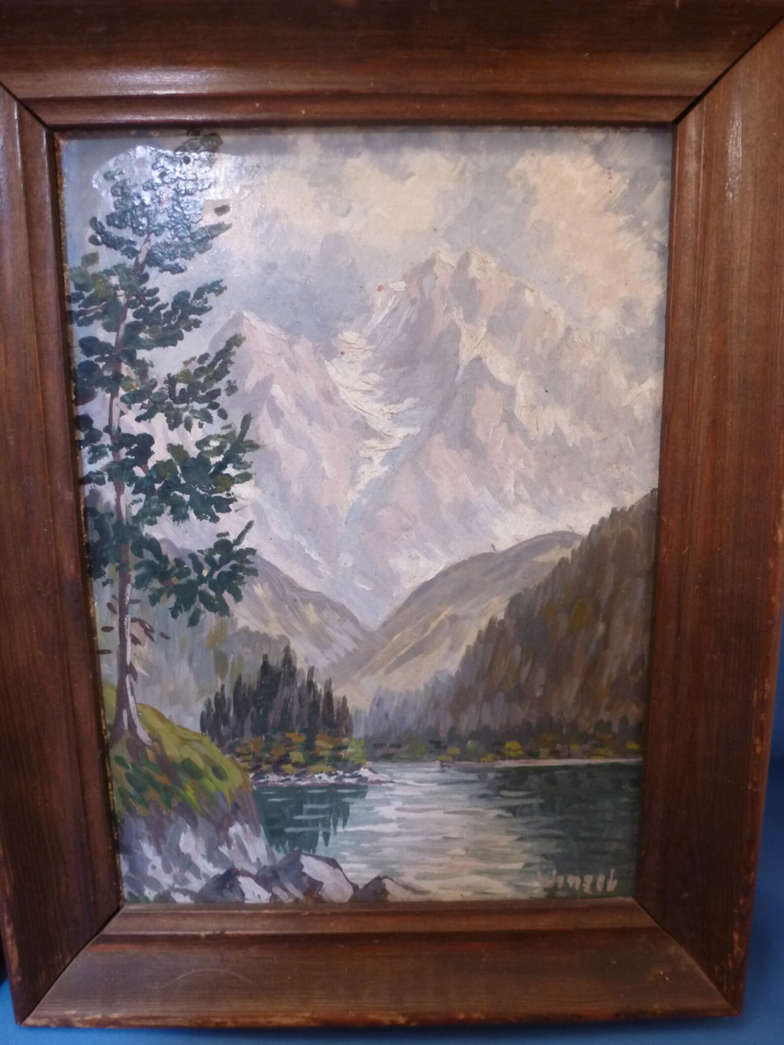 Edward Wenzel Paintings Set Mountain Landscape - Etsy