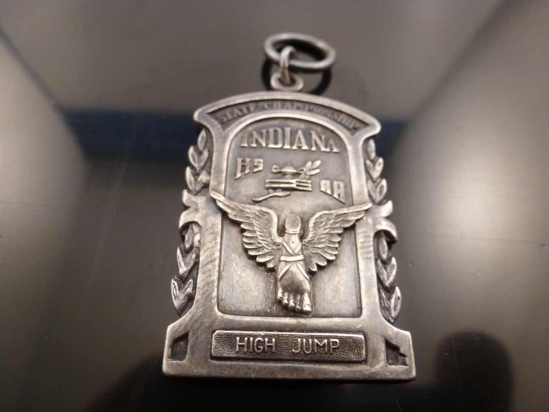 1943 Indiana State HS High Jump Championship Medal Sterling Silver ...