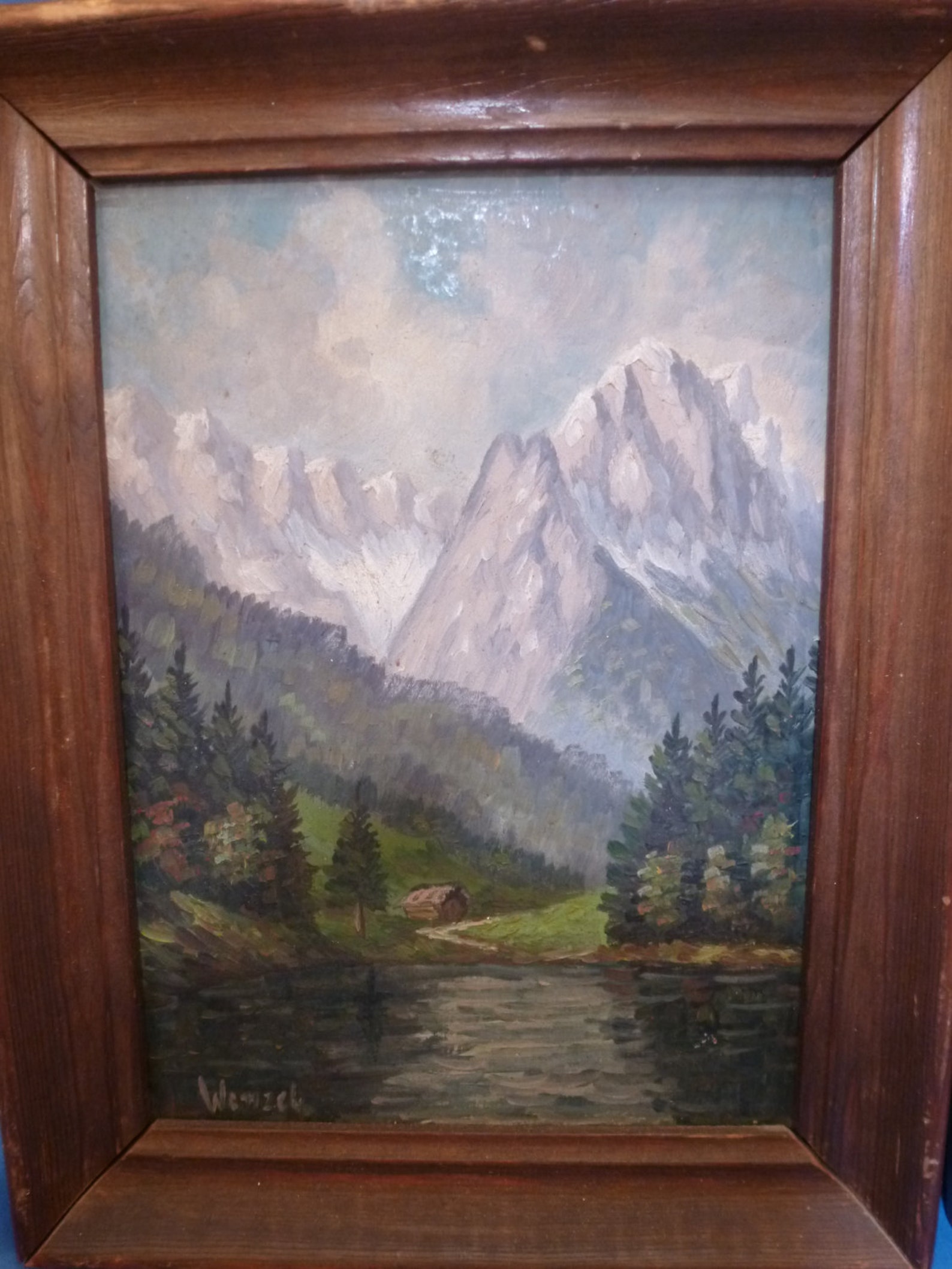 Edward Wenzel Paintings Set Mountain Landscape - Etsy