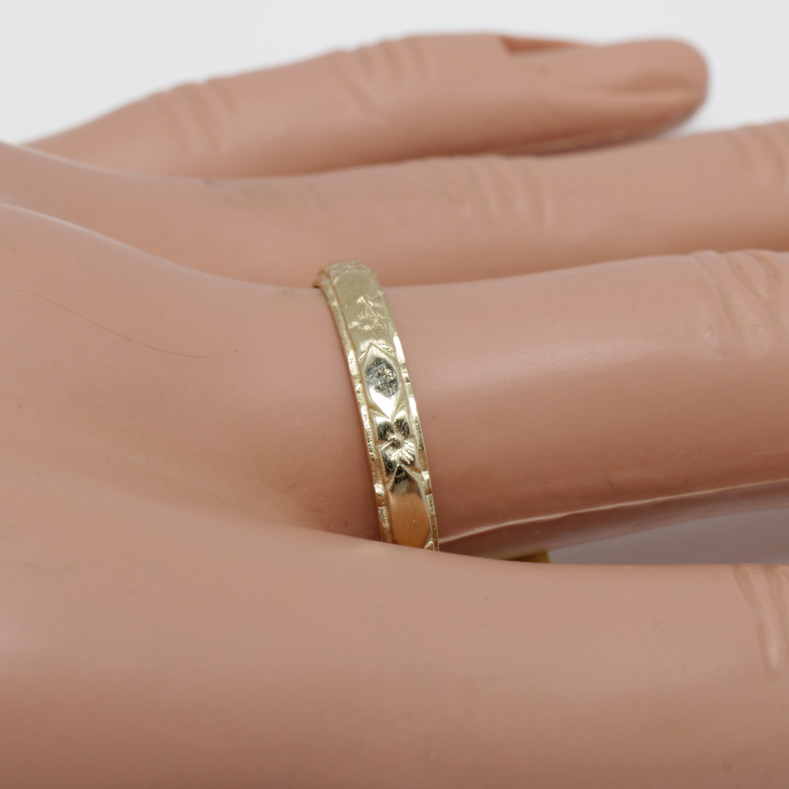 Vintage Men's 14k Yellow Gold Wedding Band Ring Size - Etsy