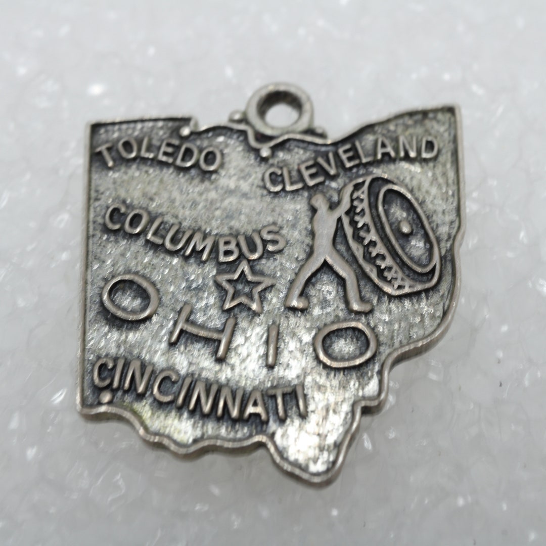Vintage Ohio State Charm Sterling Silver Charm Pendant by Danecraft - Etsy