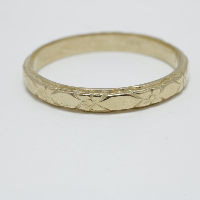 Vintage Men's 14k Yellow Gold Wedding Band Ring Size - Etsy