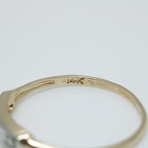 Vintage Diamond 14k Gold Ring Wedding Ring Stacking Ring Size 7 - Etsy