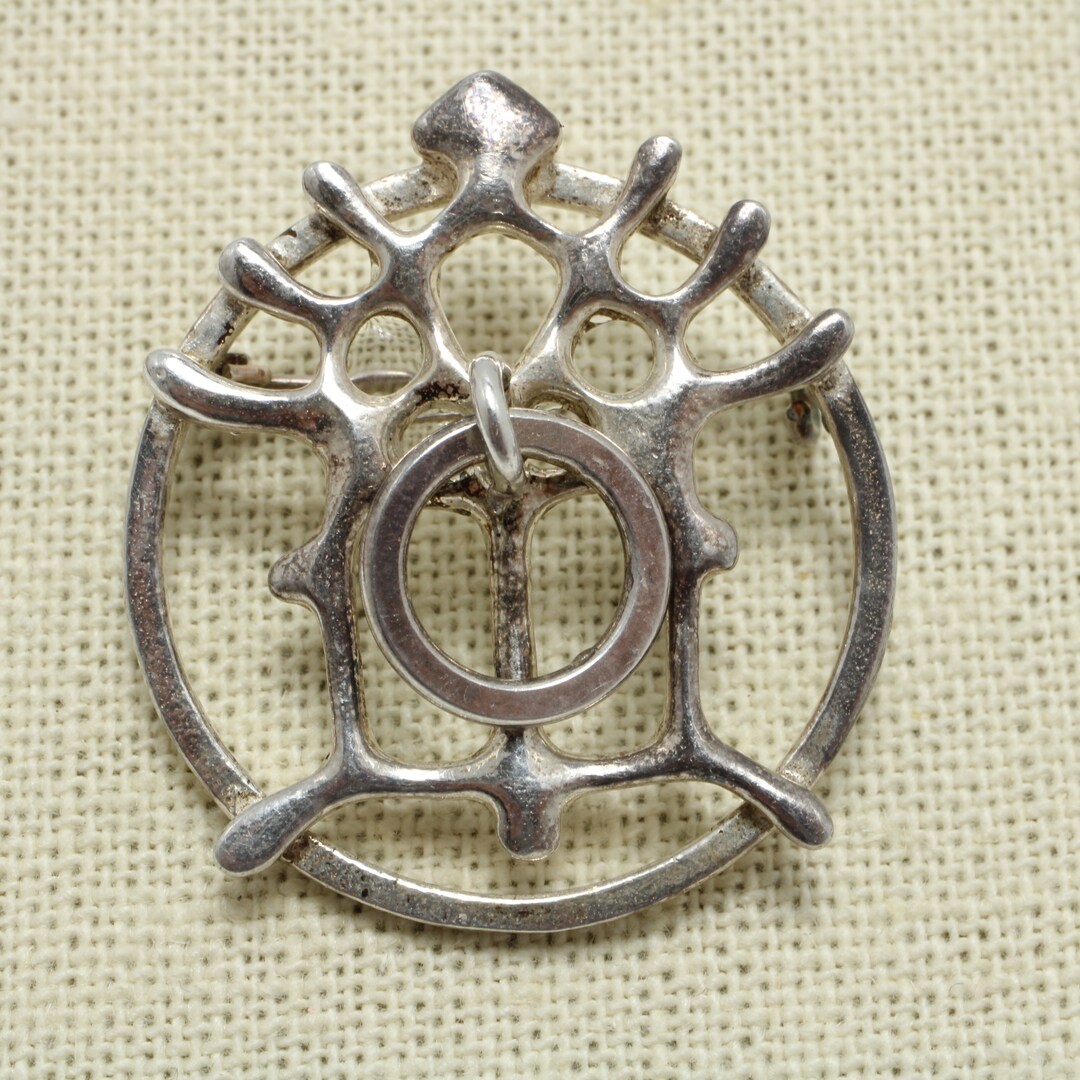 Modernist Sterling Silver Pin Brooch Signed - Etsy