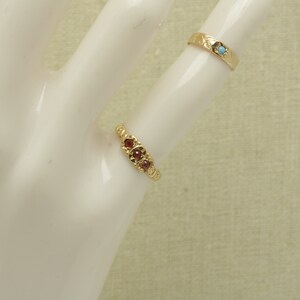 Victorian Turquoise Baby Ring 14k Gold Ring Midi Ring Size 00 - Etsy