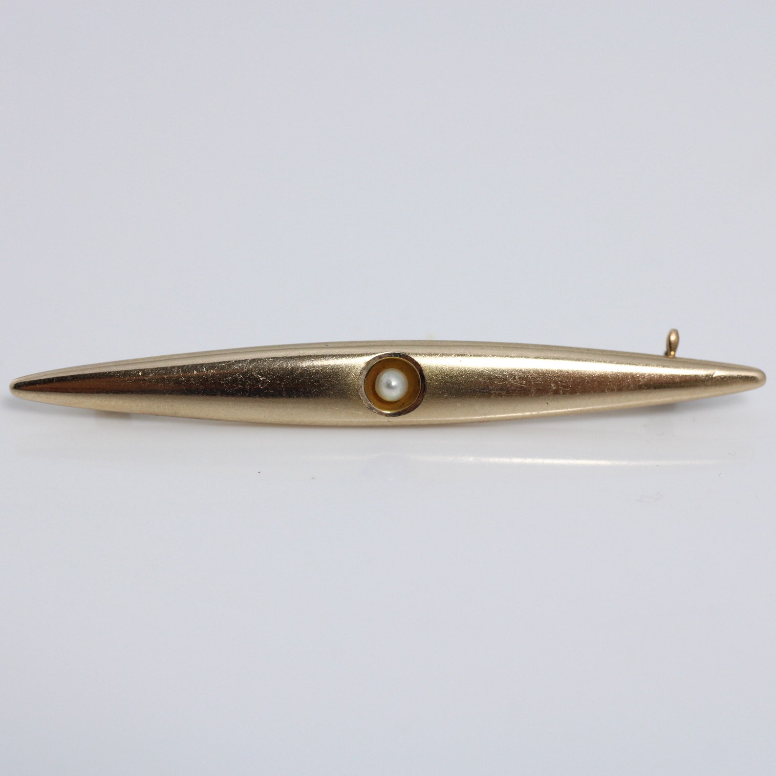 Antique Victorian Pearl Bar Pin 10k Yellow Gold - Etsy