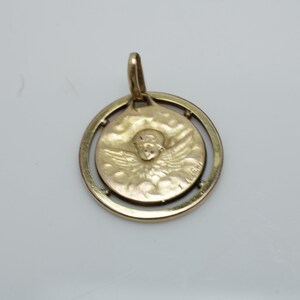 Art Nouveau Cherub French Pendant Gold-filled Gold Antique by E ...