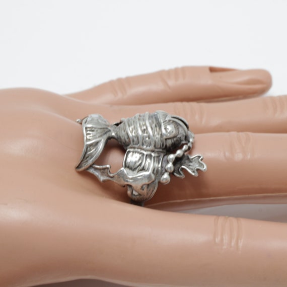 Vintage Fish Ring Sterling Silver Tropical Fish Ring … - Gem