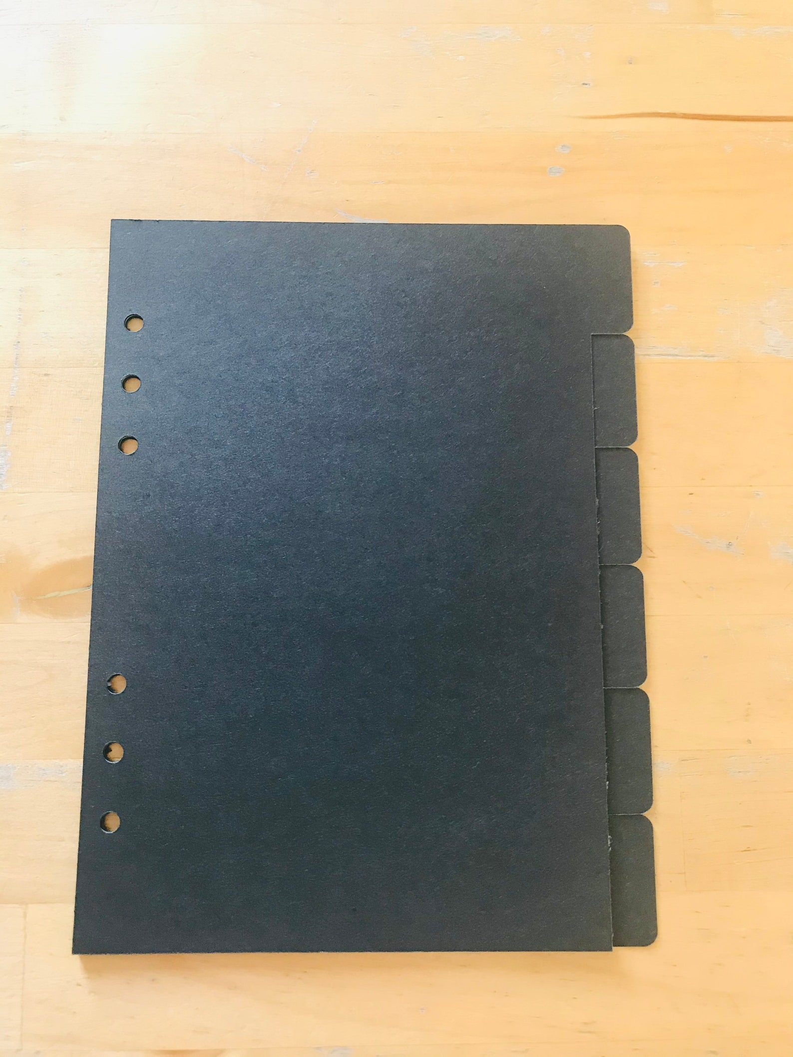 FILOFAX A5 6 Part Dividers Black Minimalist Planning - Etsy
