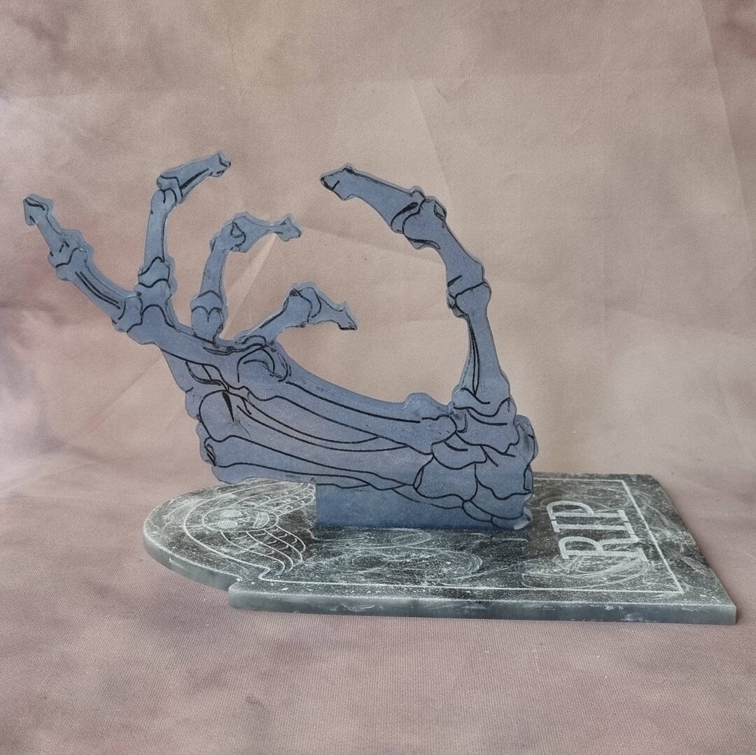 Corpse Bride Emily Inspired Skeletal Hand and Tombstone Jewellery ...