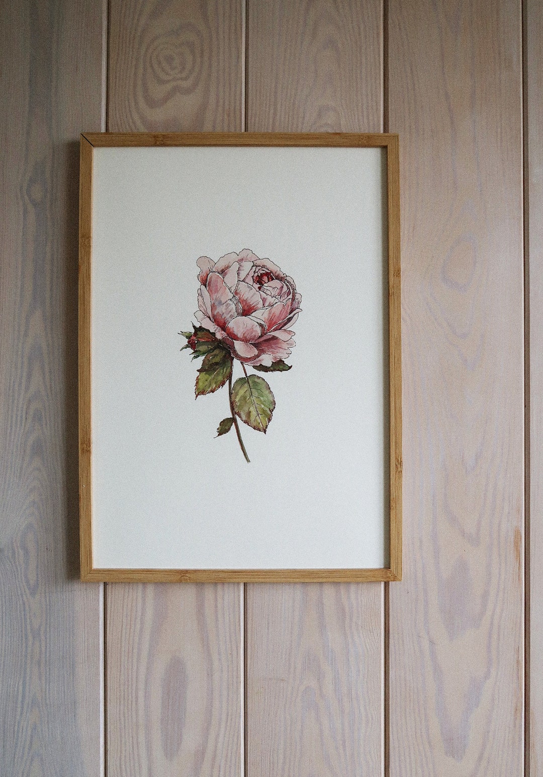 Vintage Rose ART PRINT/ Rose Wall Decor/wall Art Decor/room Wall Art ...
