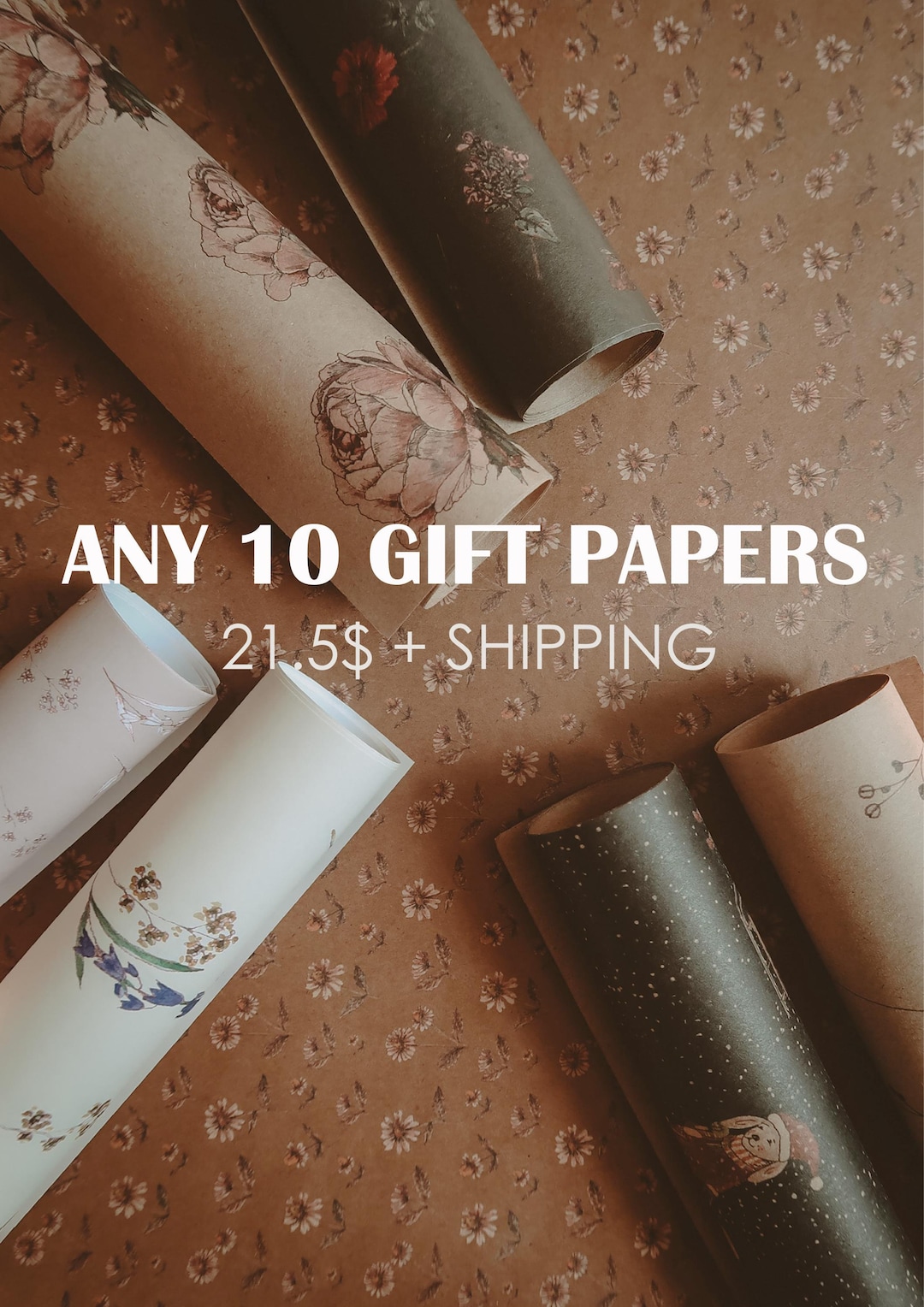 Wrapping Paper Set of 10,gift Wrap 10 Pieces,wrapping Papers 10 Pieces ...