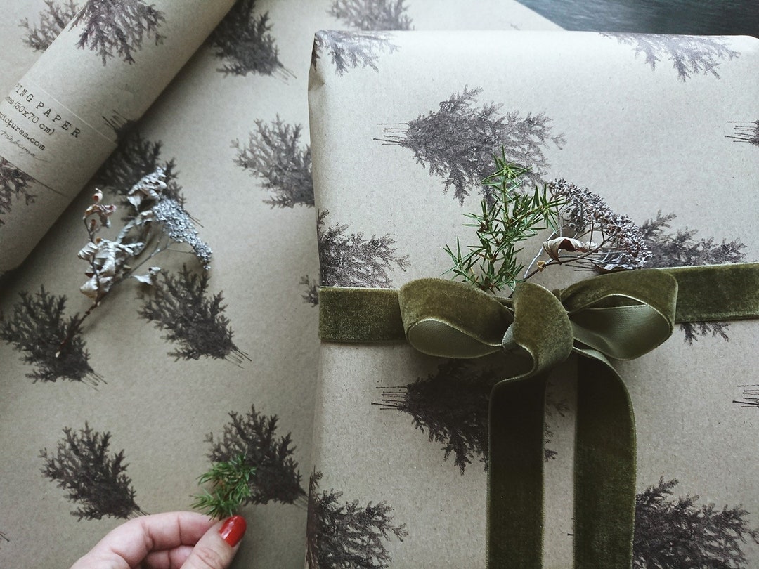 Rustic Christmas Wrapping Paper, Brown Craft Paper Gift Wrap - Etsy
