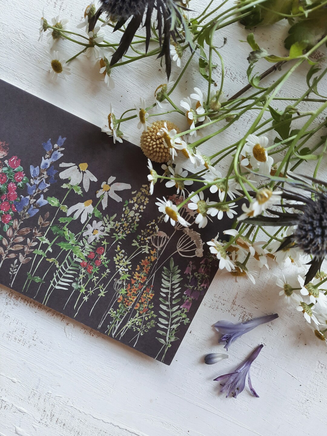 Greeting Card, Birthday Card, Rustic Greeting Card, Floral Birthday ...