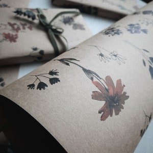 Wild Flowers Wrapping Paper, Gift Wrap, Wrapping, Flowers Gift Warp ...