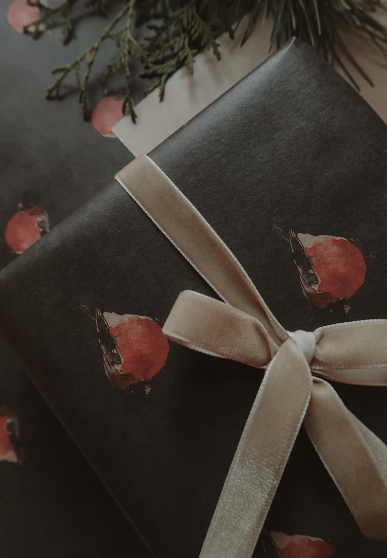 Red Robin Wrapping Paper, Christmas Gift Wrap, Christmas Wrap ...