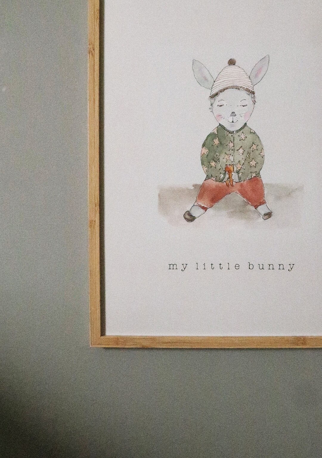 Little Bunny ART PRINT/ Boy's Room Wall Decor/nursery Decor/children' S ...
