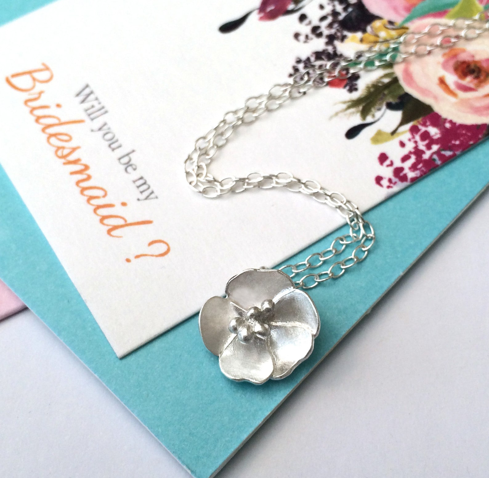 Sterling Silver Buttercup Necklace, Dainty Flower Pendant, Nature ...