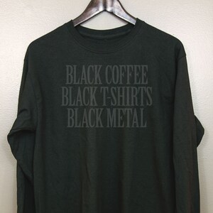 Black on Black Long Sleeve T-shirt Gothic Nu Goth All Black - Etsy