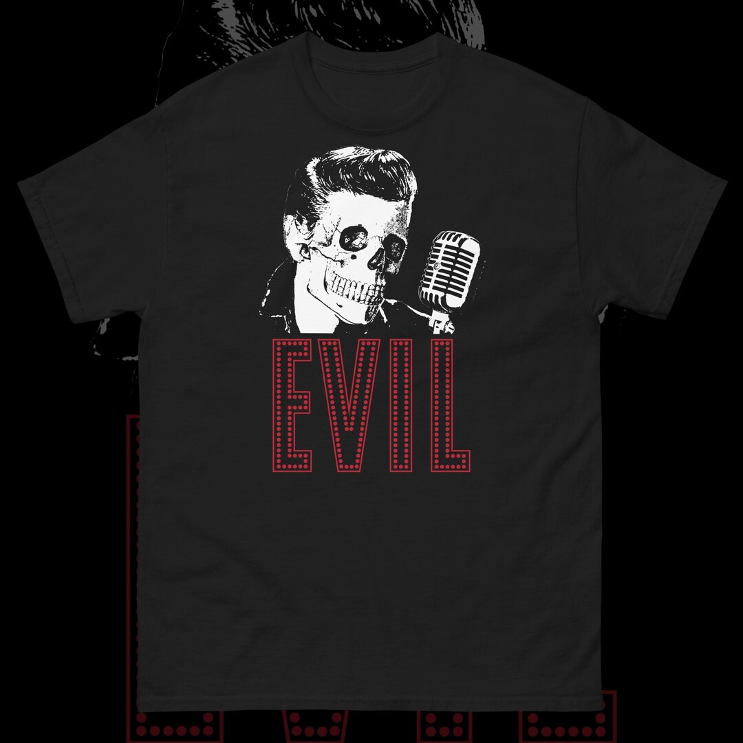 Psychobilly T-shirt, Skull Elvis Nu Goth (unisex S-3XL) | Skullvis - Etsy
