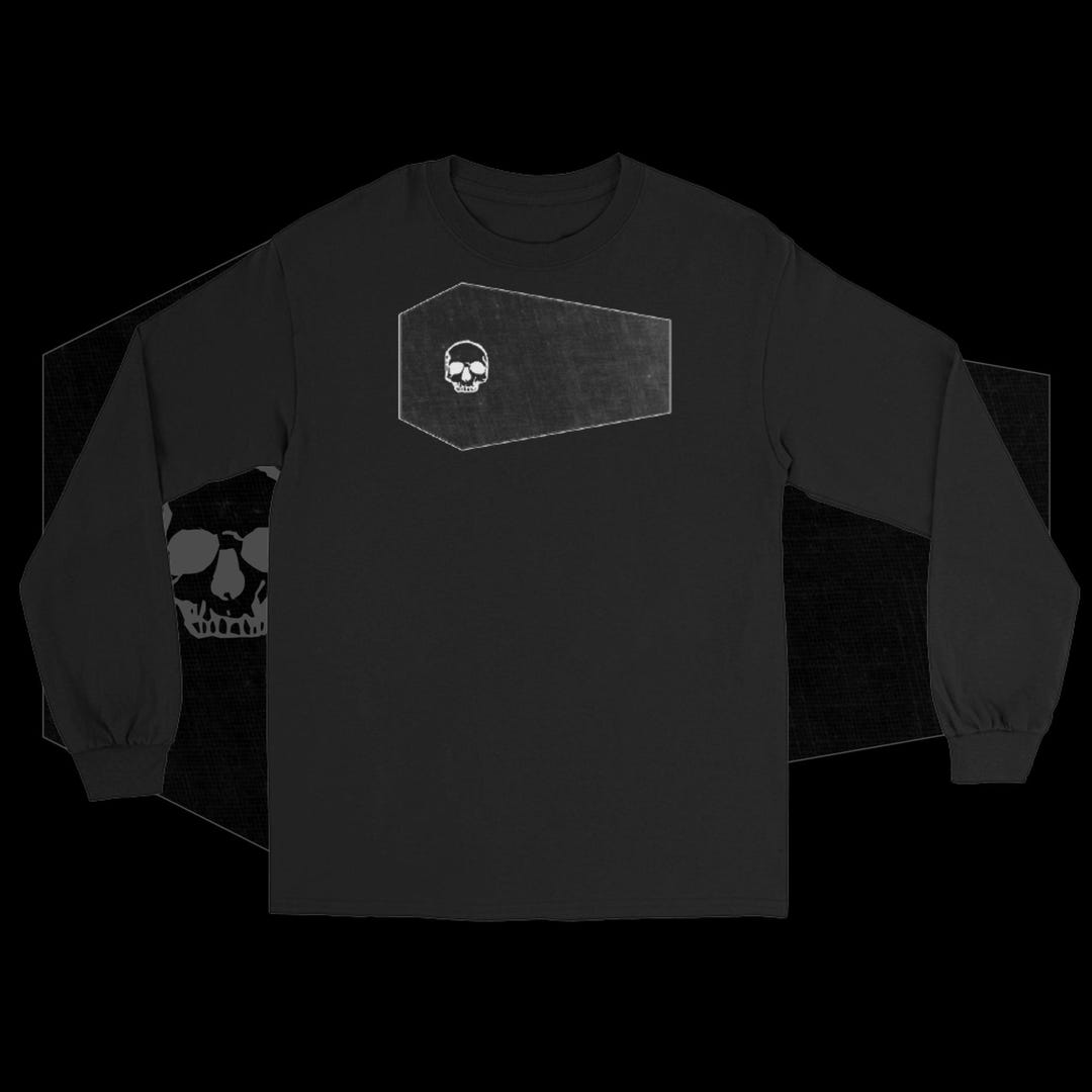 Goth Long Sleeve T-shirt | Nu Gothic Pastel Goth Skull Occult Dark Art ...