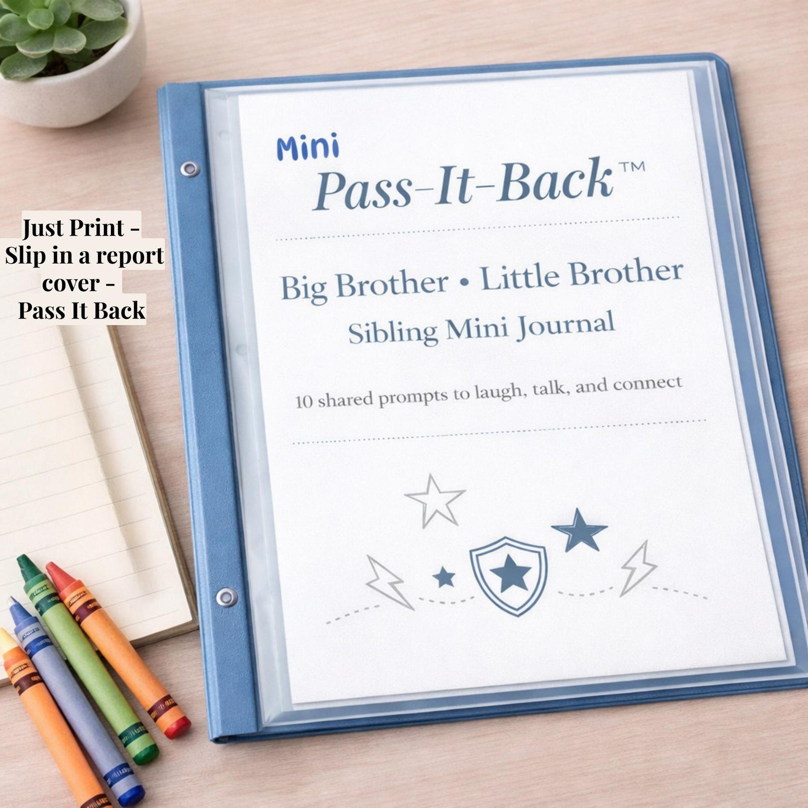 Printable Big Brother Little Brother Journal – Kids Sibling Activity ...