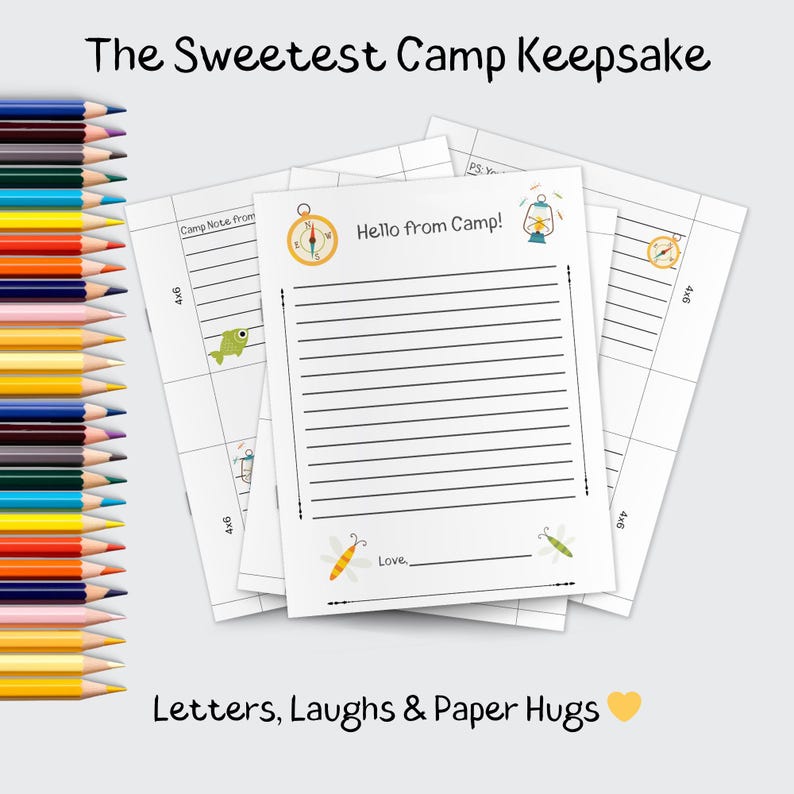 Printable Camp Mail Set for Kids | Letters, Notes & Diary Pages ...